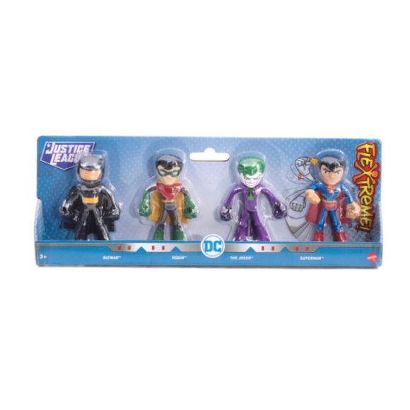 Mattel | Toys | Mattel Dc Comics 4pk Bendy Super Heros Figures Set Nwt ...
